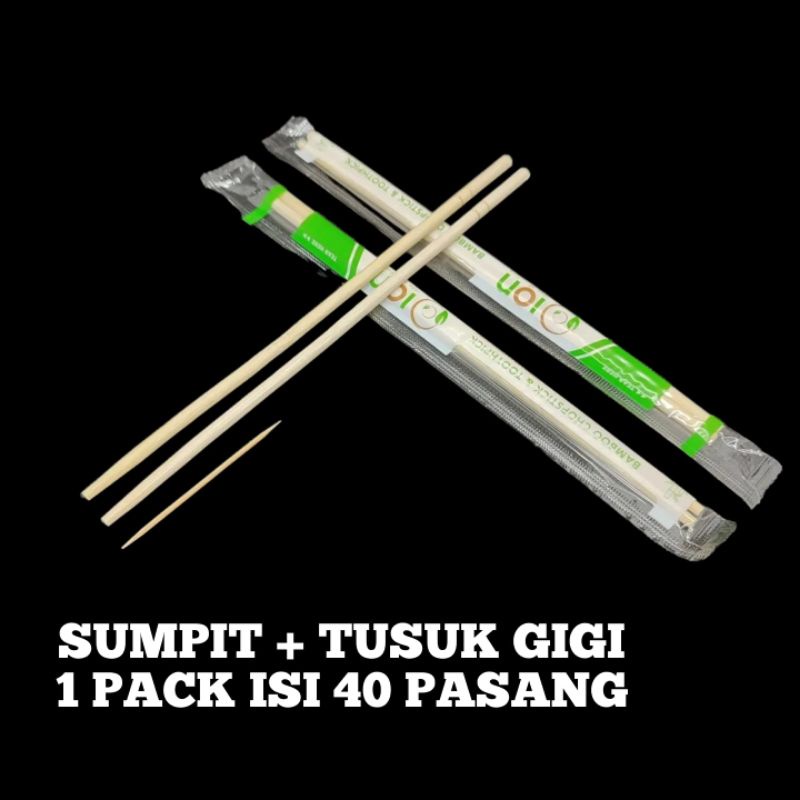 Jual Sumpit Bambu + Tusuk Gigi / Sumpit Steril / Sumpit Bakmi / Sumpit ...