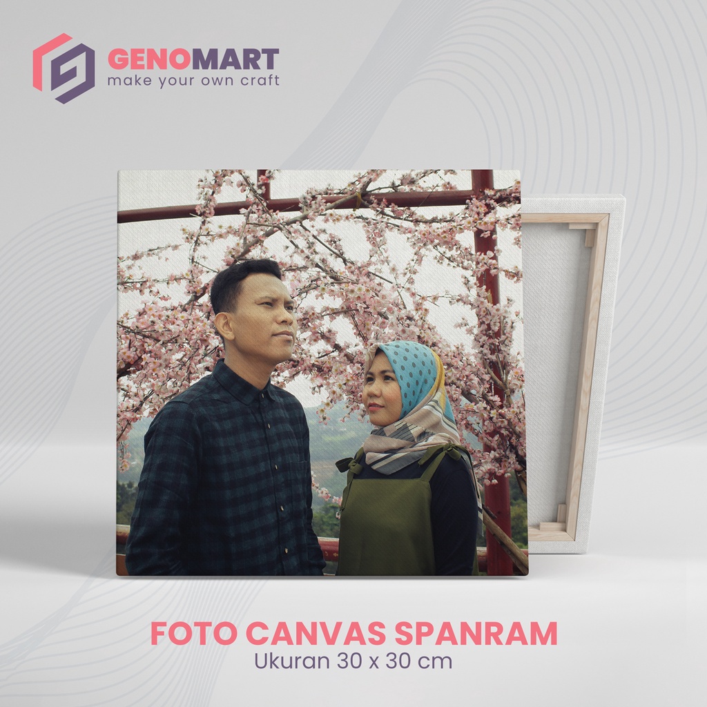 Jual Cetak Custom Foto Canvas Frame Spanram 30x30 cm | Shopee Indonesia