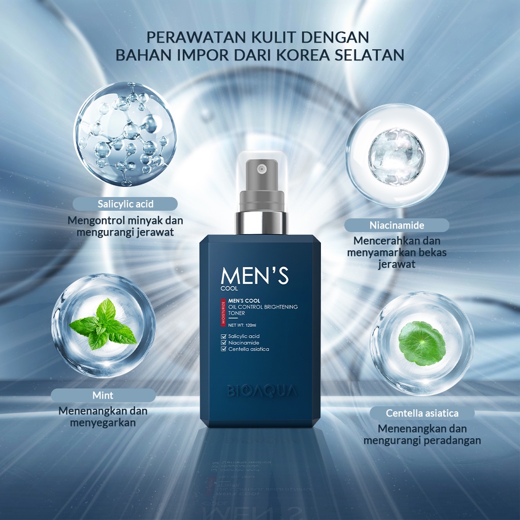 Jual BIOAQUA Skincare Pria Pemutih Wajah Men's Skincare Oil Control ...