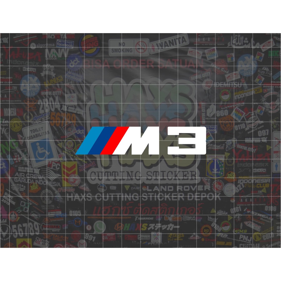 Jual Cutting Sticker BMW M3 Ukuran 7 cm untuk motor mobil | Shopee ...