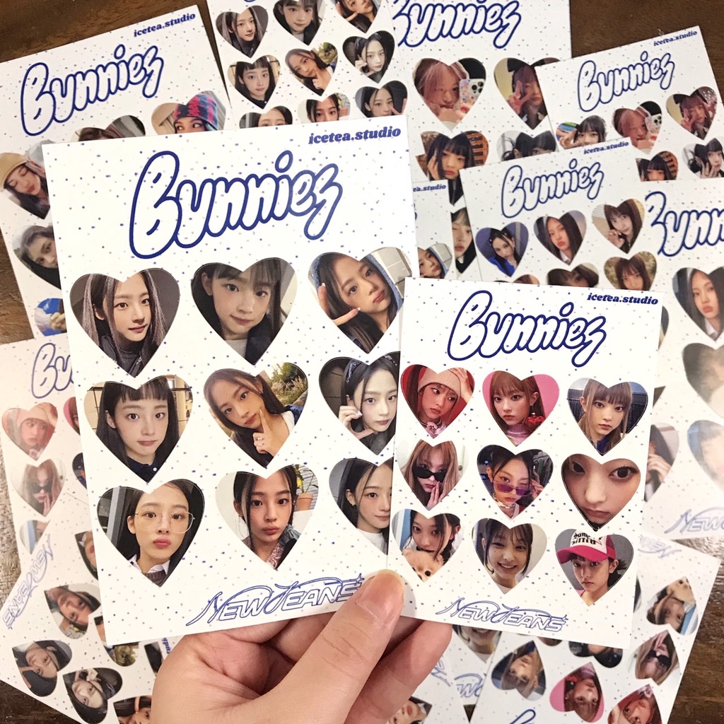 Jual [NEWJEANS BUNNIES STICKERS] BACA DESKRIPSI heart sticker selca ...