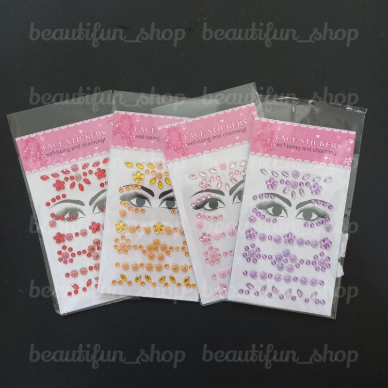 Jual Face sticker anak | face sticker makeup warna RANDOM | sticker ...