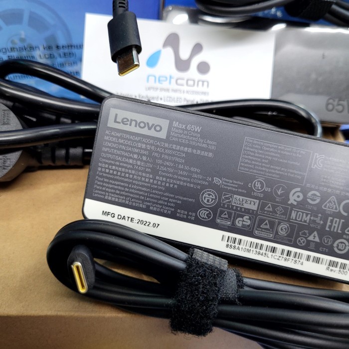 Jual Adaptor Charger Thinkpad T14 T15 L14 X13 L15 E15 E14 L13 ThinkBook ...