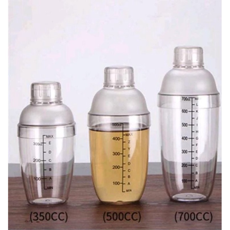 Jual Cocktail Shaker Mixer Transparant Clear Bahan PC Bartender Boston ...