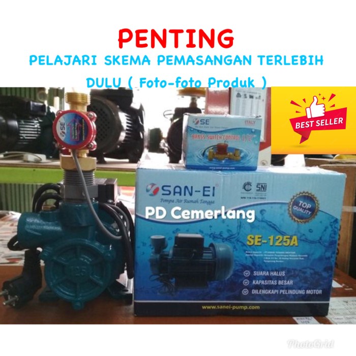 Jual Booster pump otomatis flow switch pendorong air toren san ei shimizu | Shopee Indonesia