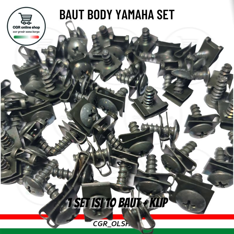 Jual BAUT BODY YAMAHA SET KLIP ISI 10PCS BAUT MOTOR YAMAHA | Shopee ...