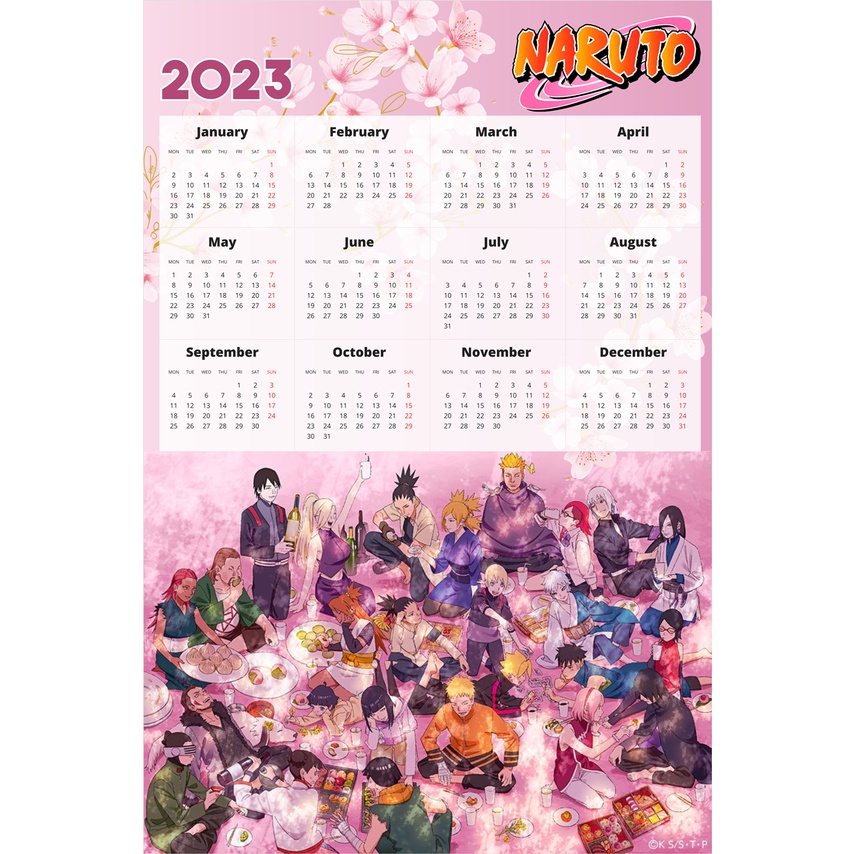 Jual KALENDER DINDING ANIME 2023 NARUTO | Shopee Indonesia