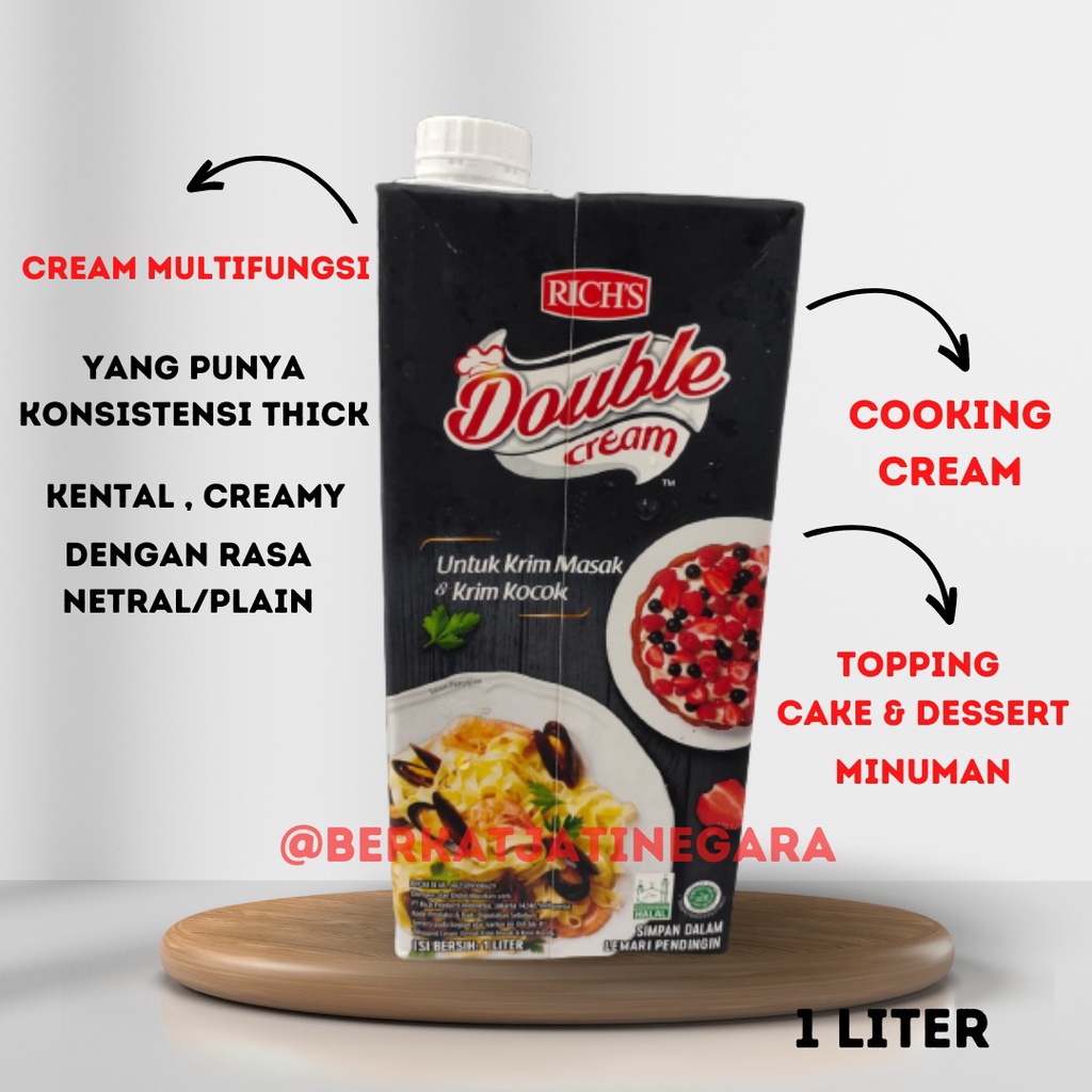Jual RICHS DOUBLE CREAM KEMASAN 1 LITER /DOUBEL CREAM RICHS | Shopee ...