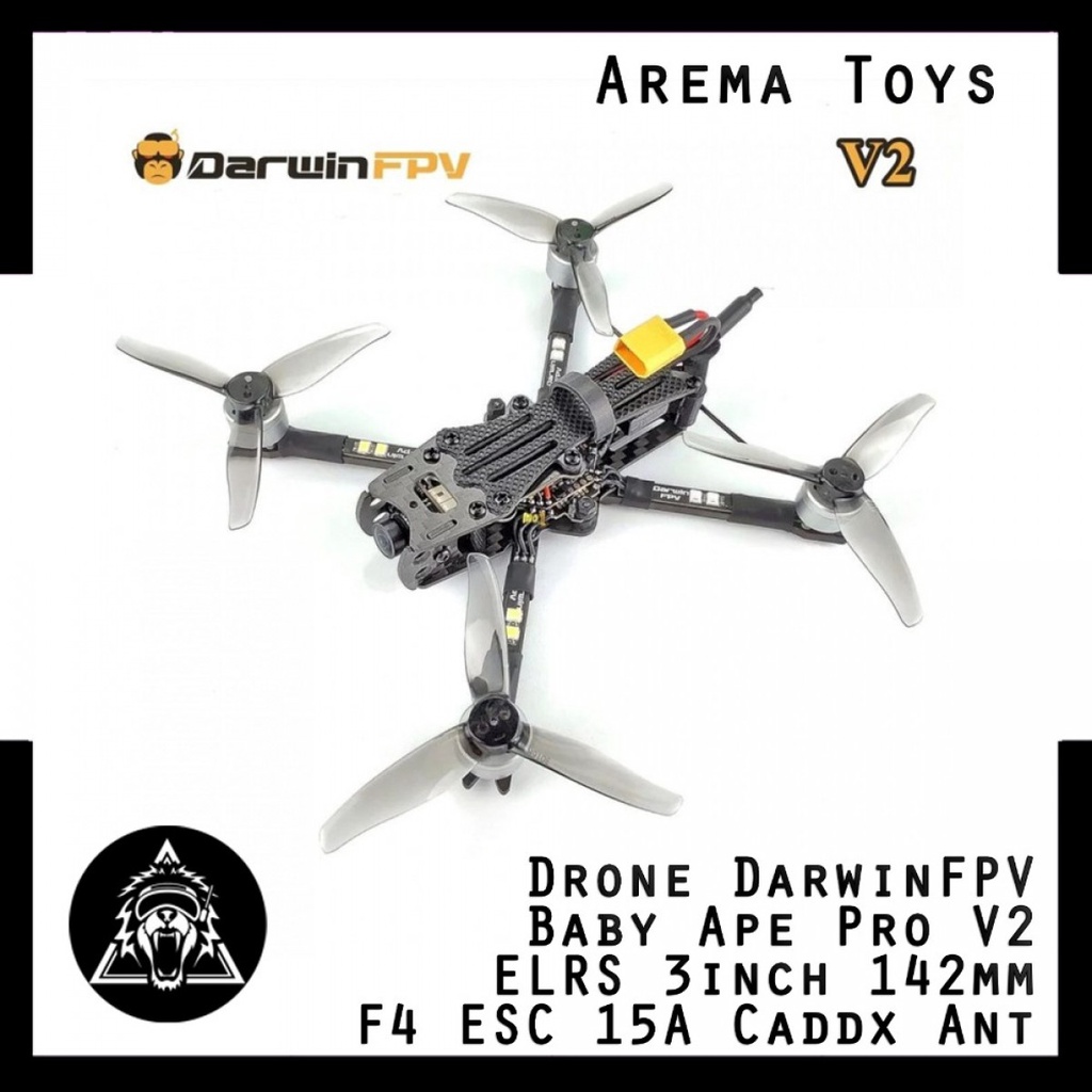 Jual Drone DarwinFPV Baby Ape Pro V2 ELRS 3inch 142mm F4 ESC 15A Caddx Ant | Shopee Indonesia