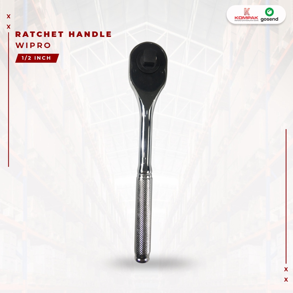 Jual Ratchet Handle / Stang Kunci Sok Laker Wipro 1/2" / gagang kunci ...