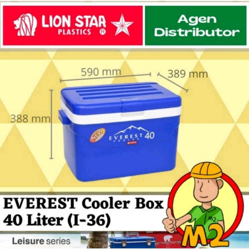 Jual COOLER BOX EVEREST 40 LITER LION STAR ANTARTICA I-36 KOTAK ...