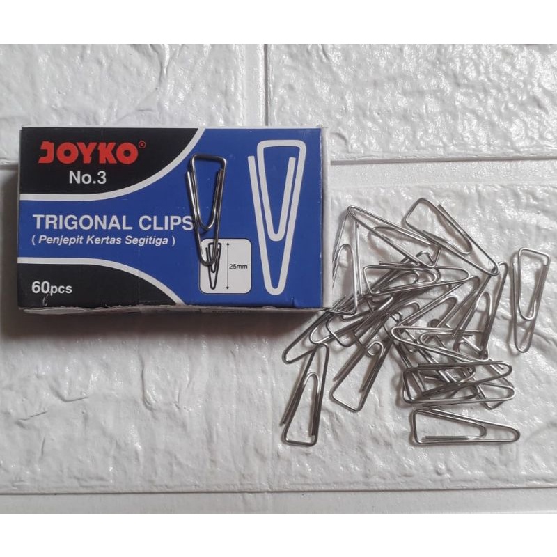 Jual (Min CO 2) Trigonal Clips Joyko No 3 | Penjepit Kertas Ukuran 25mm ...