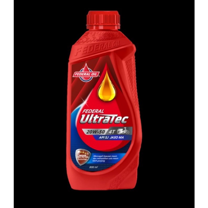 Jual Federal Oil Ultratec SAE 20W-50 Oli Mesin Motor 0.8 liter dan 1 ...