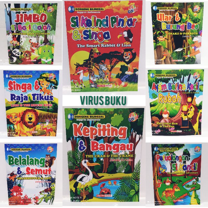 Jual Buku Cerita Anak Dongeng Fabel Bilingual Bergambar Full Colour Pm ... Jual Buku Cerita Anak Dongeng Fabel Bilingual Bergambar Full Colour Pm ...