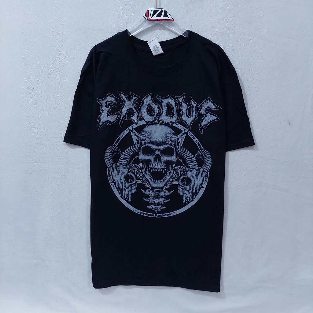Jual T Shirt Band Official EXODUS - HORNS SKULL Original | Shopee Indonesia