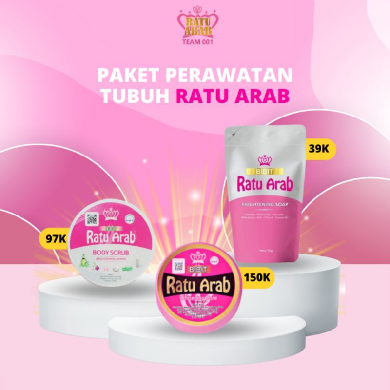 Jual RATU ARAB COMBO B (Bodyscrub Brightening Serum + Brightening Soap ...