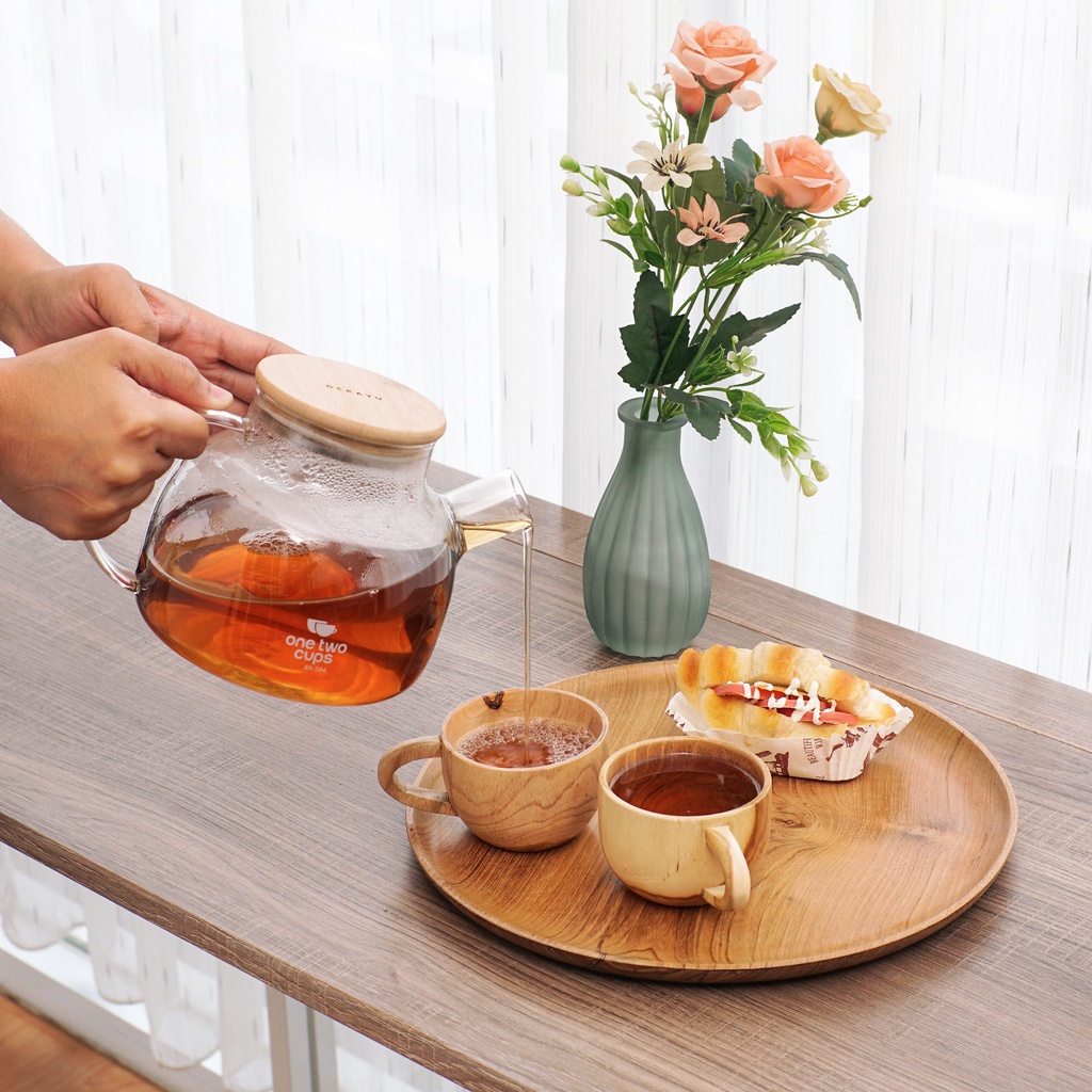 Jual Teco Glass Lili / Teko Air Kaca 1 L Dengan Saringan / Korean Water ...