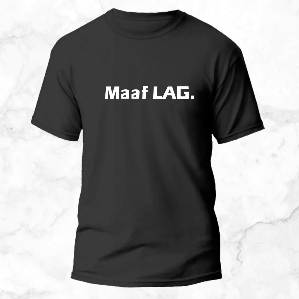 Jual T-SHIRT KAOS CASUAL MAAF LAG LOGO PUTIH | Shopee Indonesia