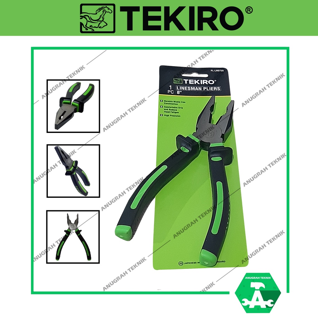 Jual TEKIRO TANG KOMBINASI 8 INCH [200mm] / combination pliers 8" PL ...