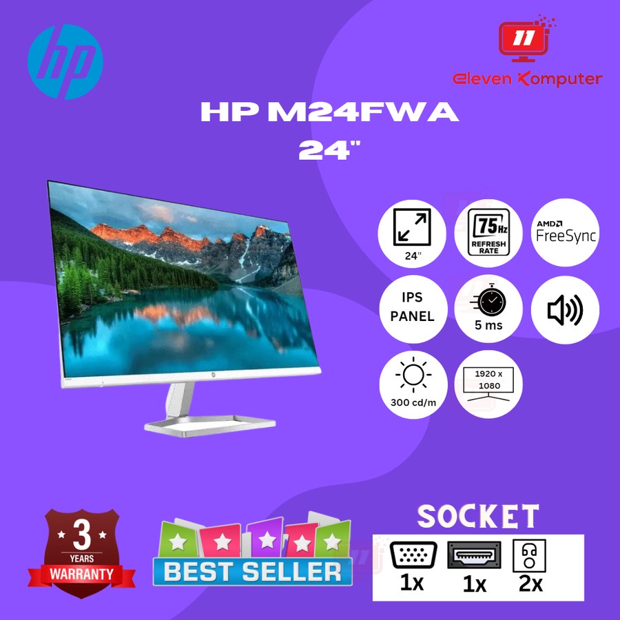 Jual Monitor LED HP M24FWA 24 IPS 1920x1080 5ms 75Hz HDMI VGA | Shopee ...