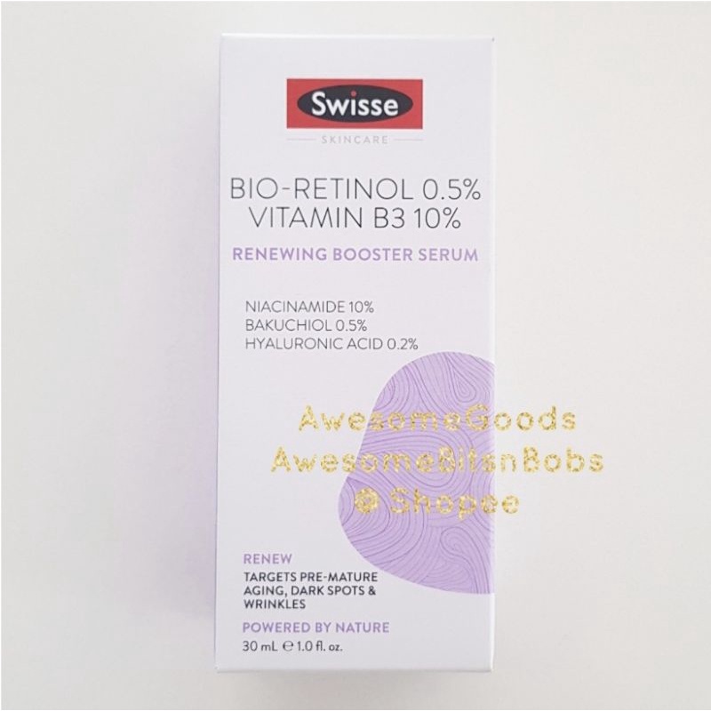 Jual Swisse Bio-Retinol Vitamin B3 Renewing Booster Serum 30ml | Shopee ...