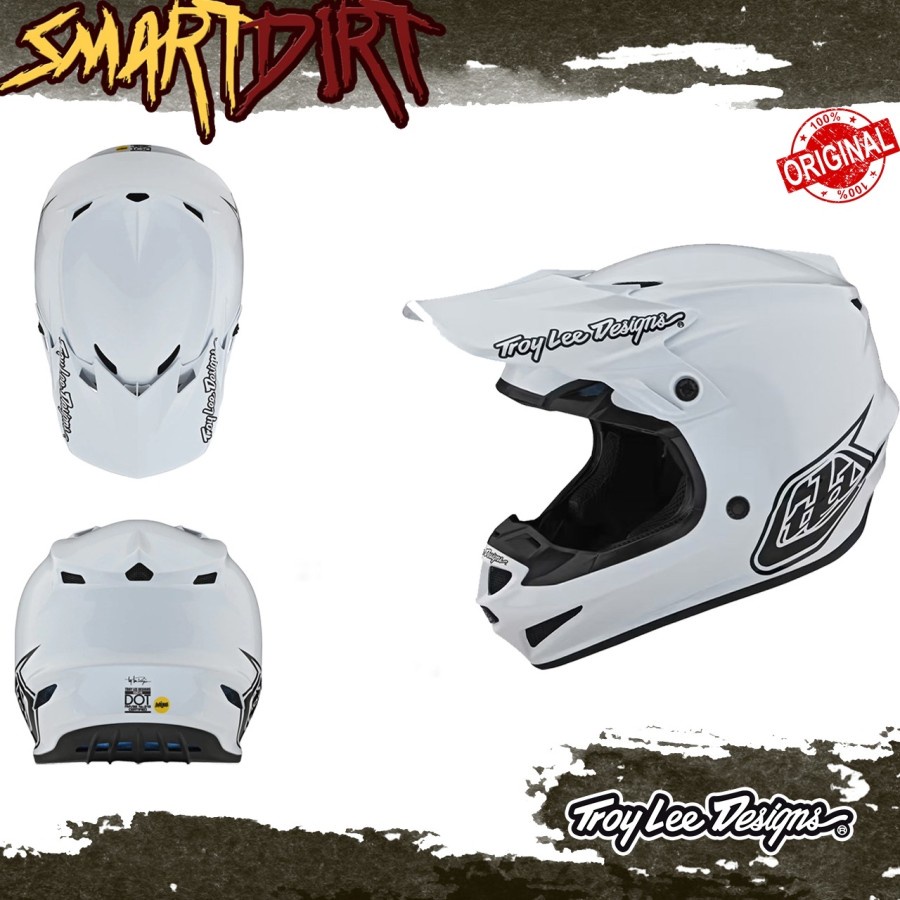 Jual HELM MOTOR TLD SE4 POLYACRYLITE MIPS MONO WHITE HELM CROSS TRAIL ...