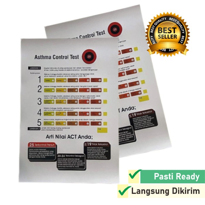 Jual Poster asthma contol test/Kontrol Tes Asma/Poster ACT/Asthma ...