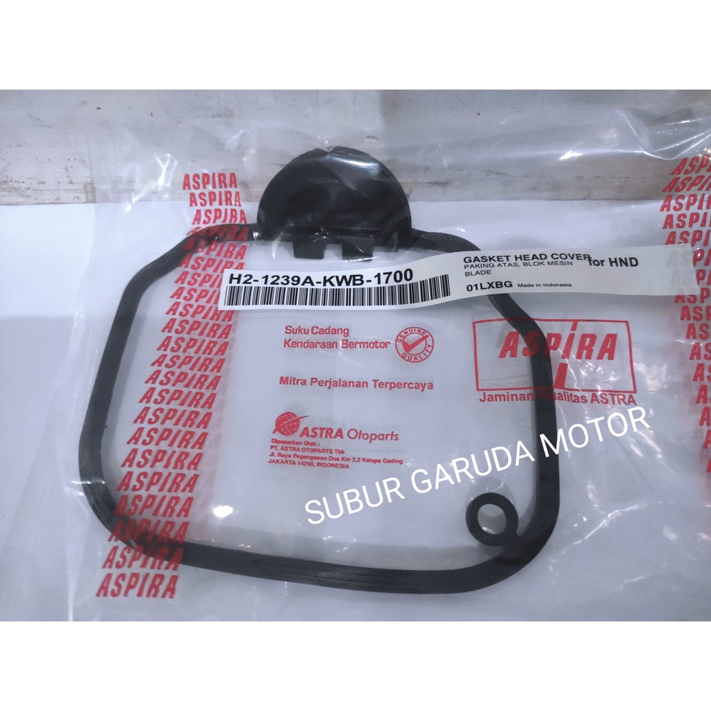 Jual KARET HEAD COVER GASKET PAKING TUTUP KLEP BLADE LAMA REVO ABSOLUTE TIPE KWB MERK ASPIRA ...