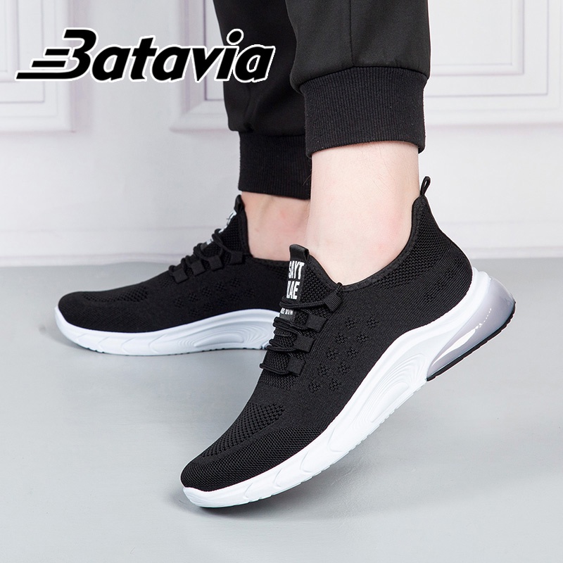 Jual Batavia Baru Rajutan Sepatu Pria Hitam Sepatu Pria Sepatu Pria ...