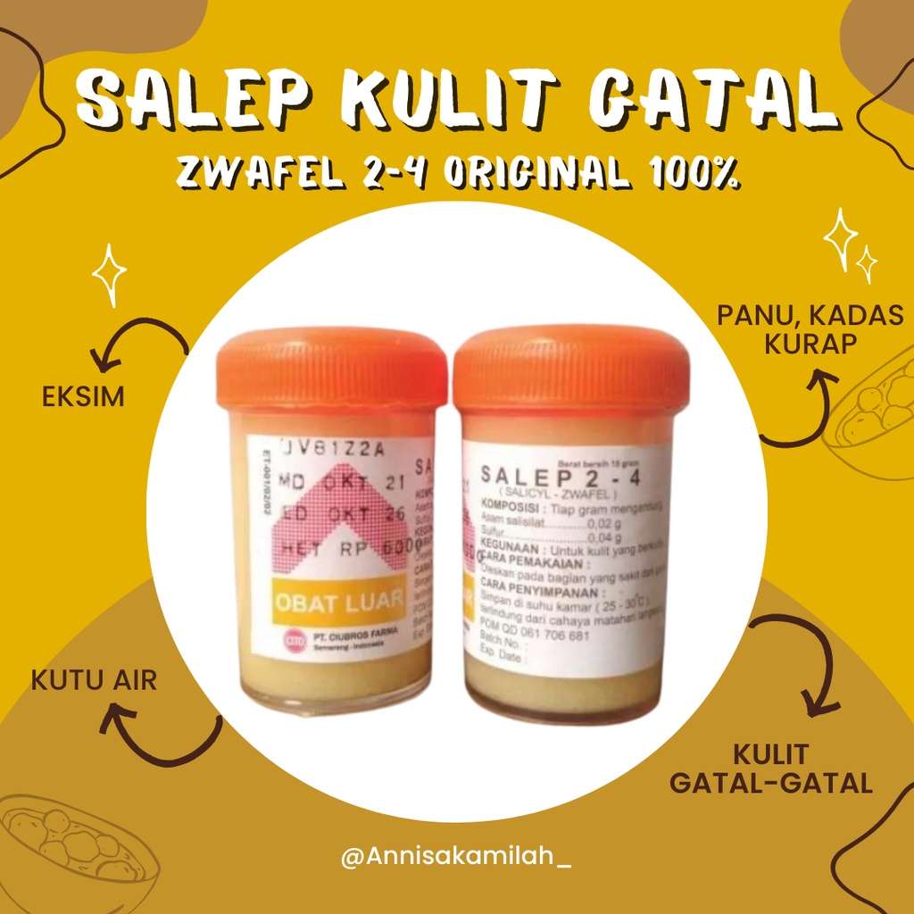 Jual SALEP Zwafel 24 Sulfur / Obat Salep Gatal Belerang / Obat Gatal ...