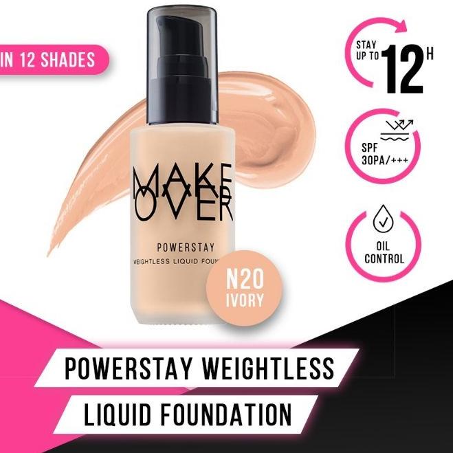 Jual COD[FG2]-Make Over Powerstay Weightless Liquid Foundation 24 H Oil ...