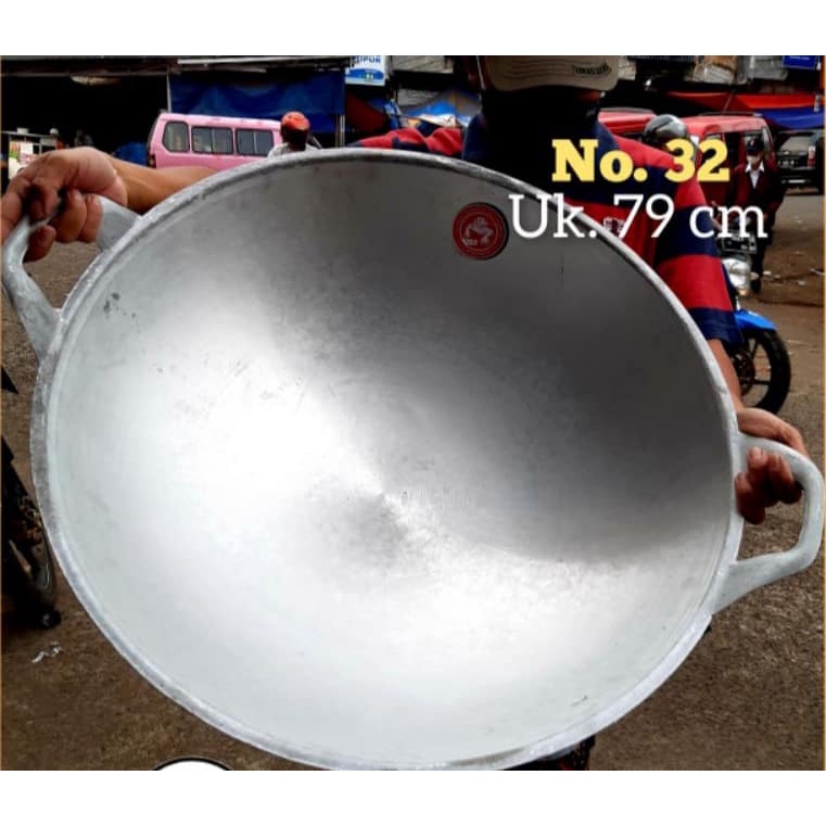 Jual Wajan kuali penggorengan jumbo besar termurah alumunium no.32 ...