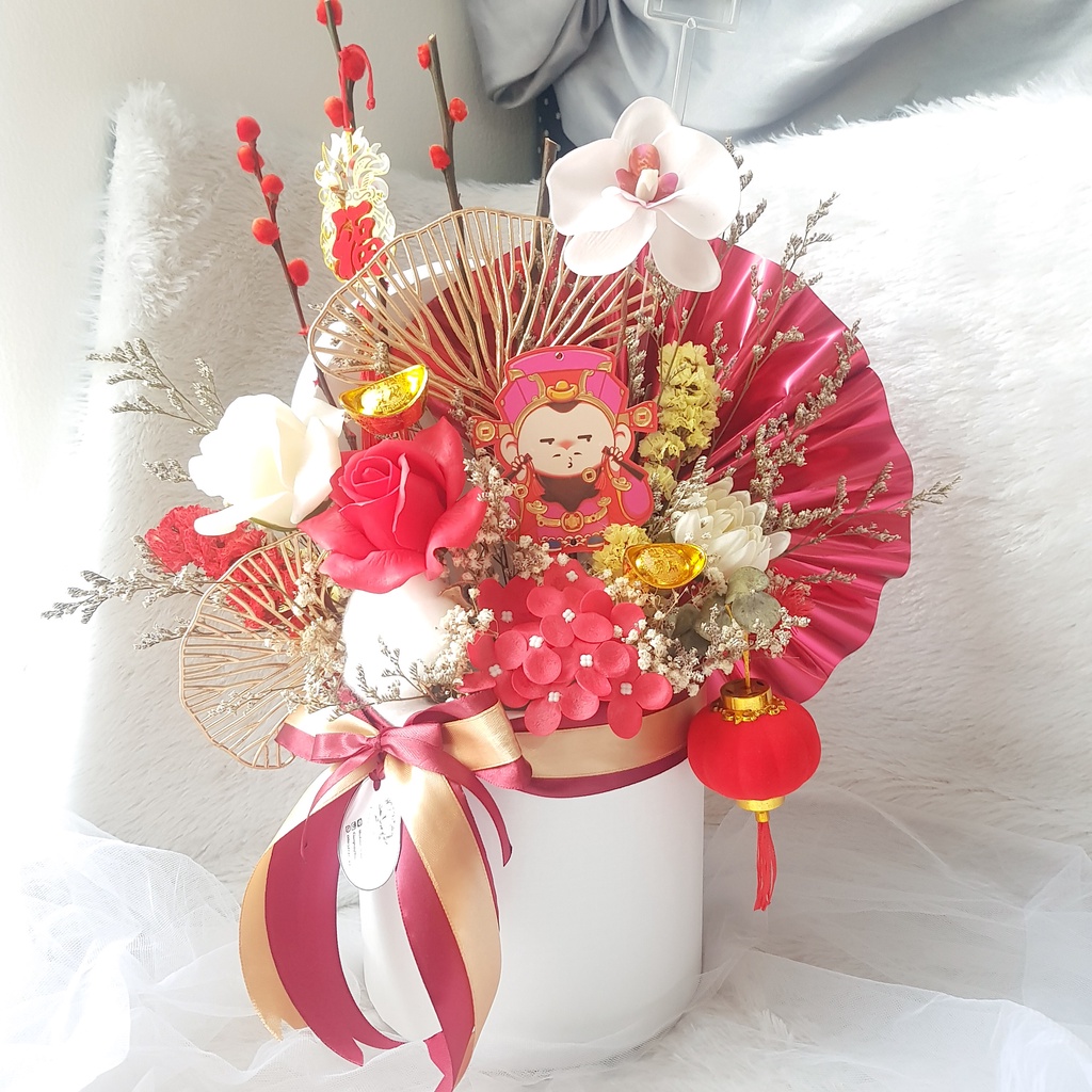 Jual Prosperity CNY Medium Soap Flower Bloom Dome Bunga Sabun Bunga Box ...