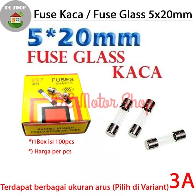 Jual Fuse Kaca 5x20 mm Kecil 1A 2A 3A 4A 5A 6A 8A 10A 250VAC sekring ...