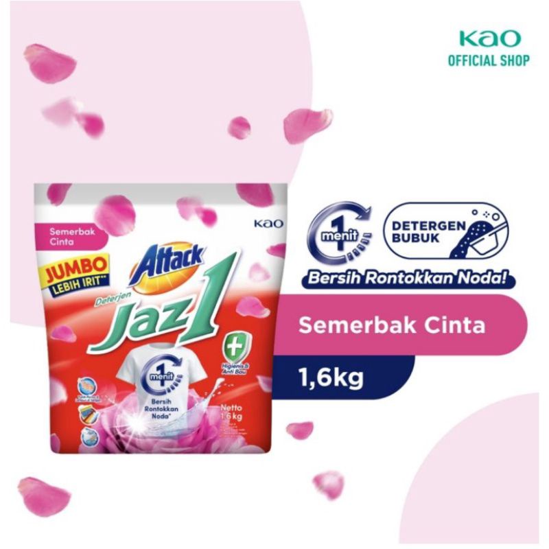Jual Detergen Bubuk Attack Jaz1 1,6kg | Detergen Attack Jaz 1 | Shopee ...