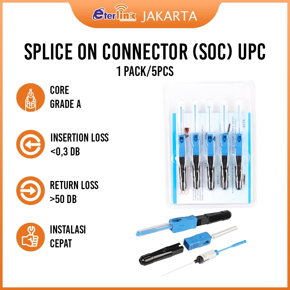 Jual 1Pack isi 5Pcs SOC(Splice on Connector)SC UPC Single Mode ...