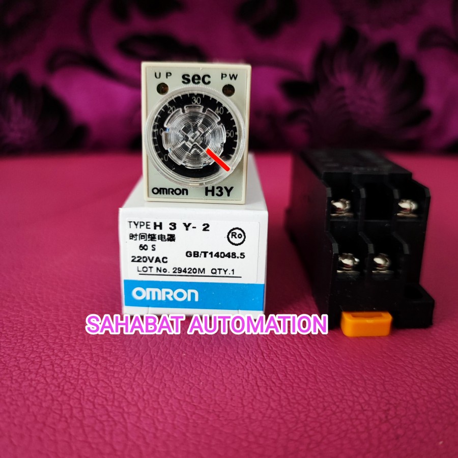 Jual Timer Omron H3Y-2 220VAC 60S + Socket Base | Shopee Indonesia
