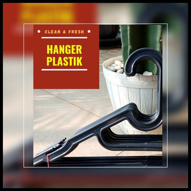 Jual (Reguler/Cargo) Hanger Hitam Plastik Laundry (1 Gross) | Shopee ...