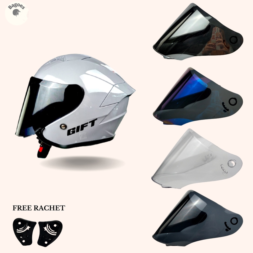 Jual Kaca Helm GIFT SARGON Visor Helmet FLAT venom open helm gift ...