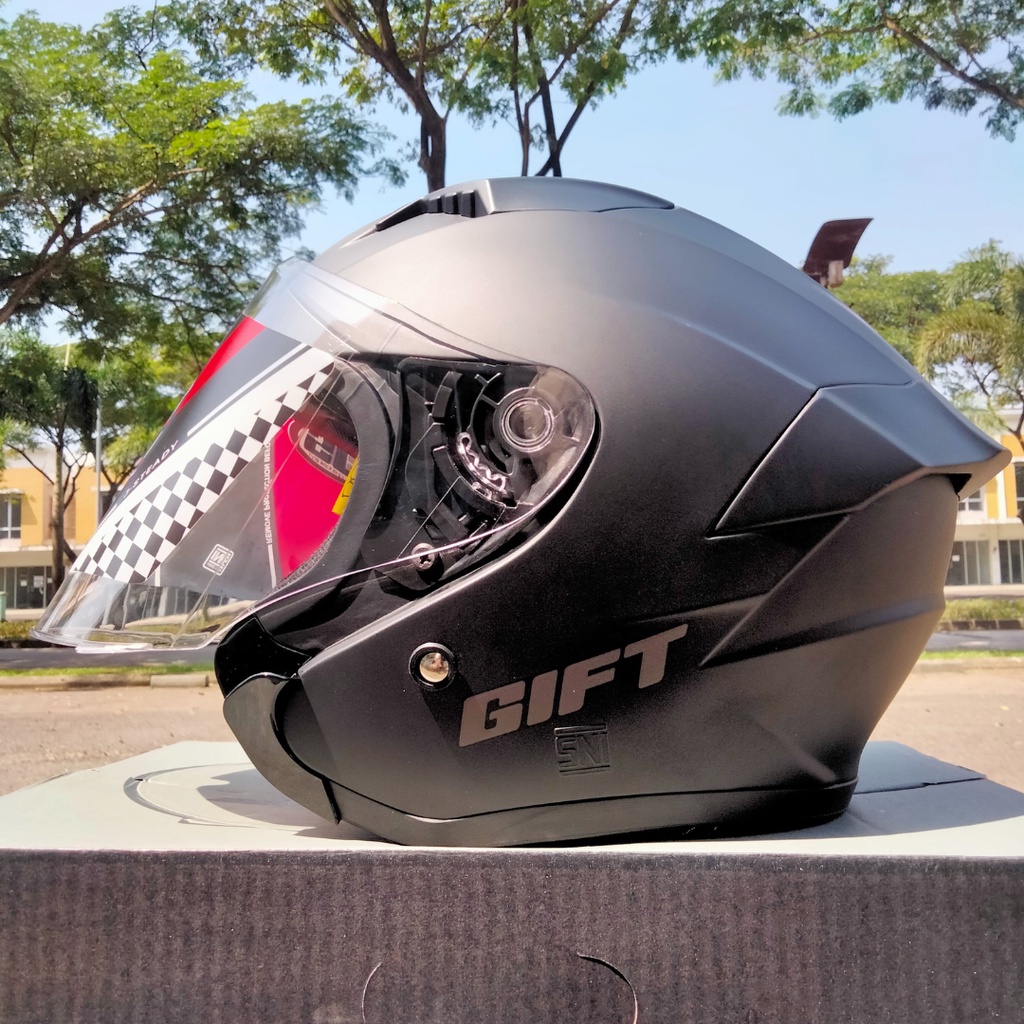 Jual Helm GIFT SARGON half face helm polos solid Paket Ganteng SNI ...