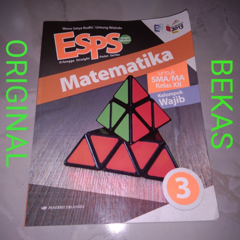 Jual Buku ESPS Matematika Kelompok Wajib kelas 12 XII 3 III SMA MA ...