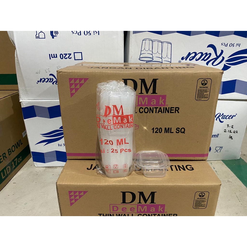 Jual Thinwall DM 120 ML SQ / Kotak Makan Persegi 120 ML | Shopee Indonesia