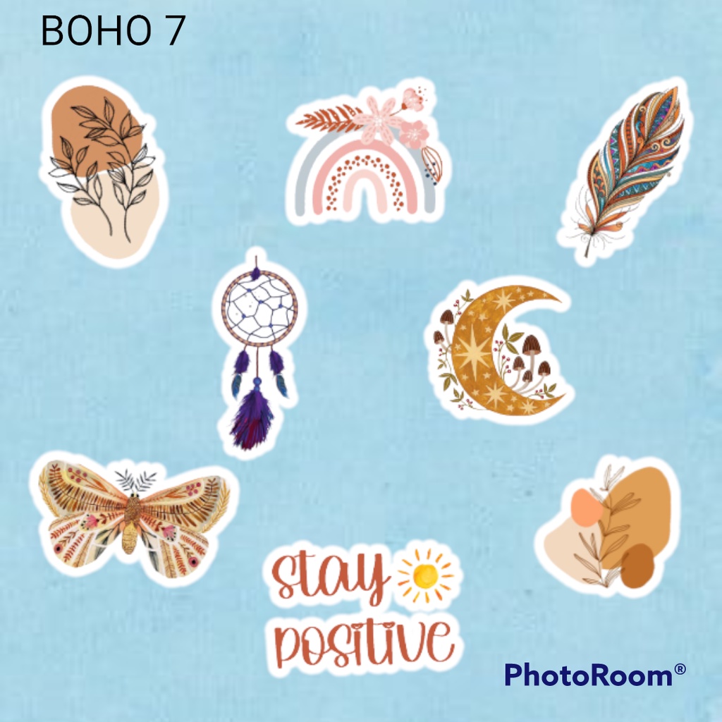 Jual Sticker Pack Boho Aesthetic Waterproof Hiasan Laptop Botol Tumbler ...