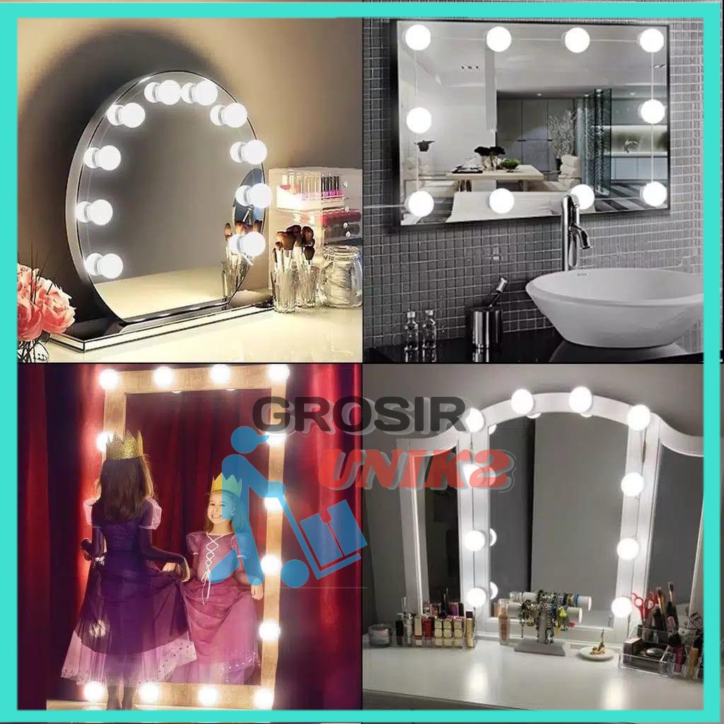 Jual Lampu Led Meja Rias Make Up | Lampu Kaca Rias Vanity Mirror Light ...
