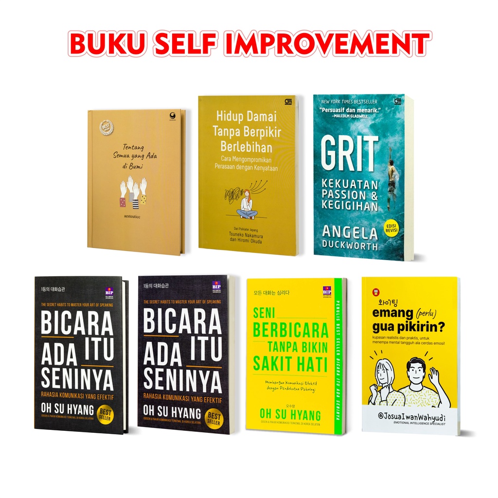 Jual Buku Motivasi Self Improvement Grit Kekuatan Passion Kegigihan dan Hidup Damai Tanpa ...