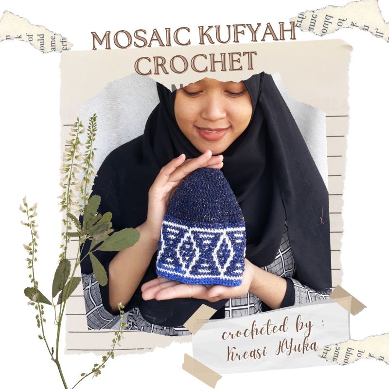 Jual Premium Mosaic Kufyah Crochet | Kopyah Peci Rajut Mosaic Warna ...