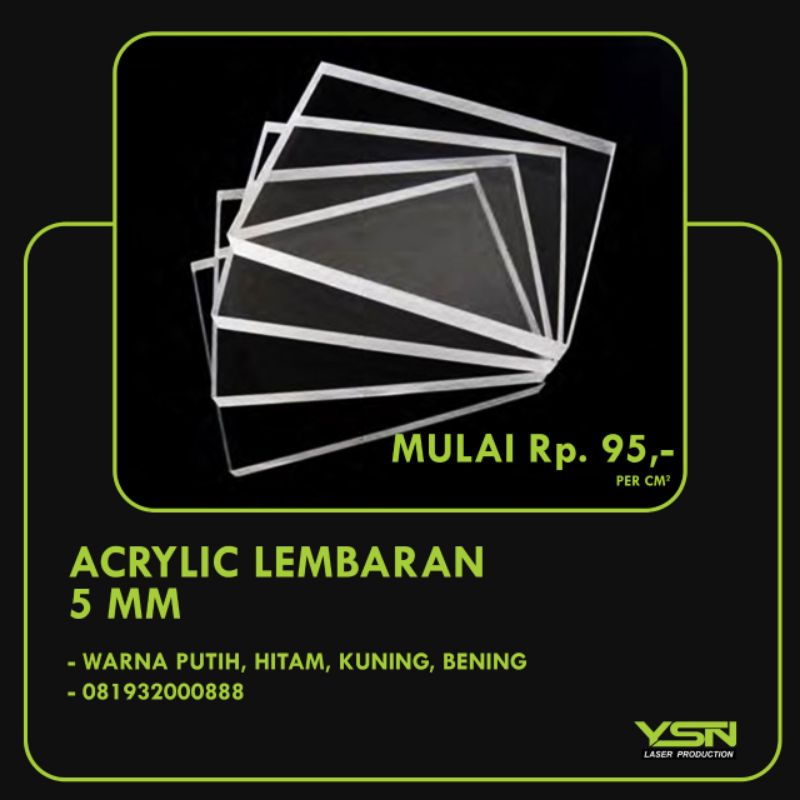 Jual Acrylic Sheet 5 mm I Acrylic Lembaran I Akrilik Custom Lembaran I ...