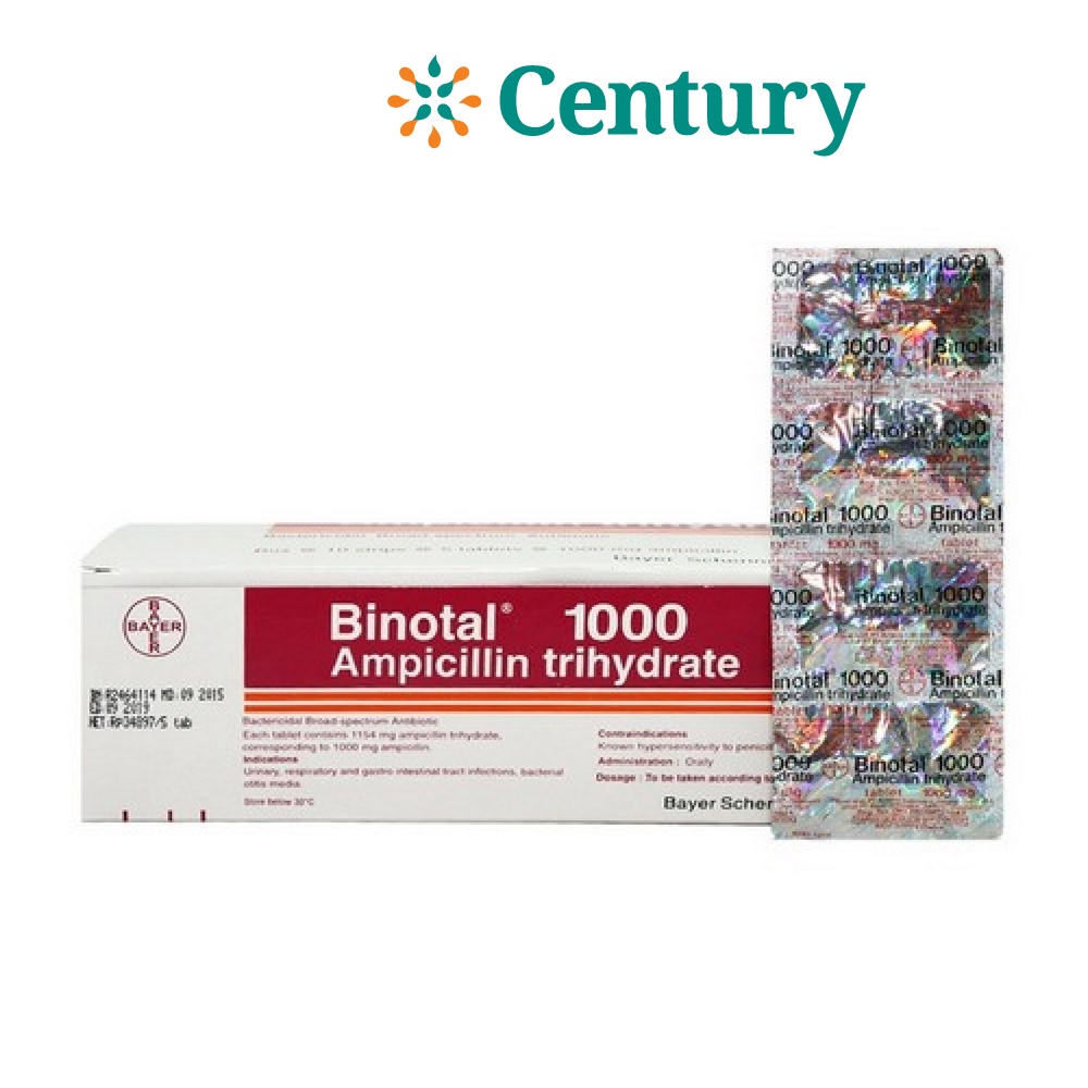 Jual BINOTAL 1000 MG 1 STRIP ISI 5 TABLET / ANTIBIOTIK | Shopee Indonesia