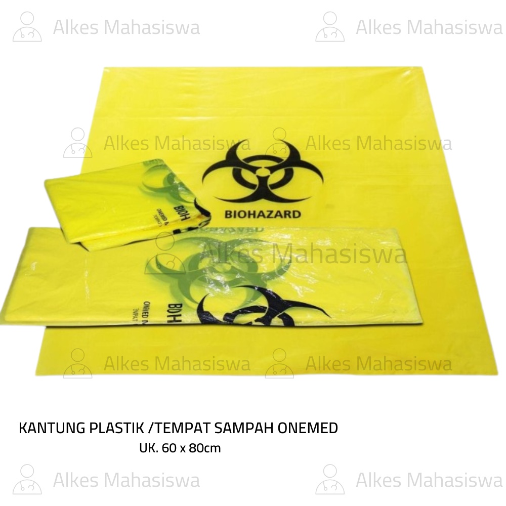 Jual ONEMED Kantong Plastik Sampah Medis Infeksius Biohazard 80x60cm ...
