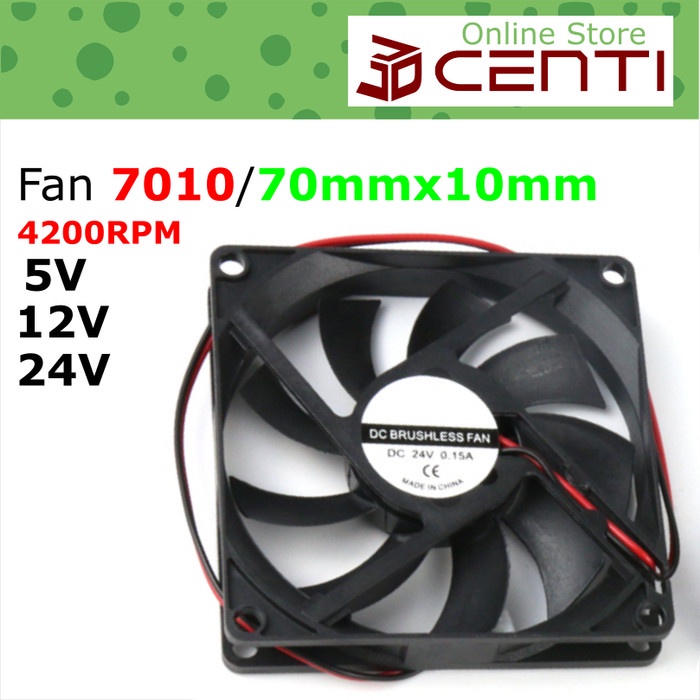 Jual Kipas Fan DC 7010 7cm 70mm 5 12 24 v 5v 12v 24v high rpm blower turbo | Shopee Indonesia